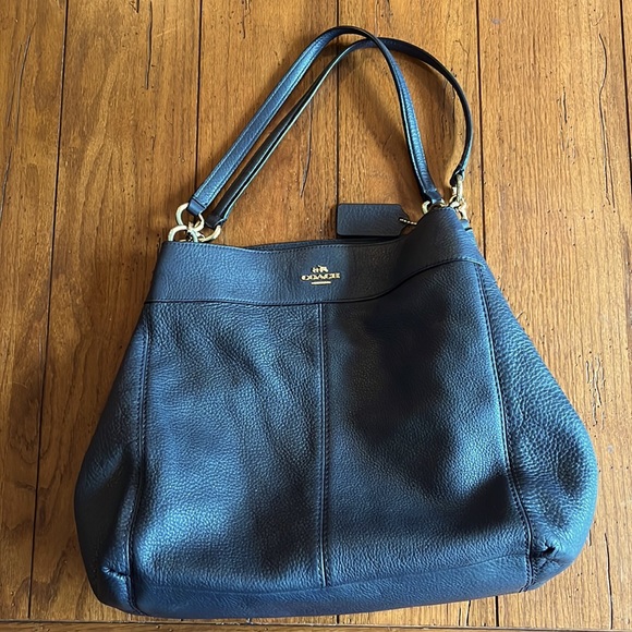 Coach | Bags | Coach Large Greyblue Tote Style Purse Approximately ...